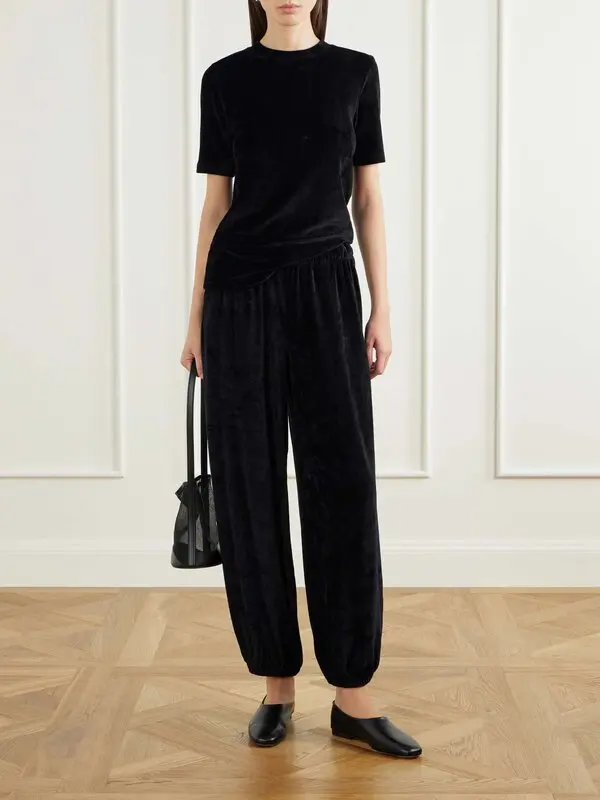 Suzie Kondi Paxos Velour Tapered Track Pants