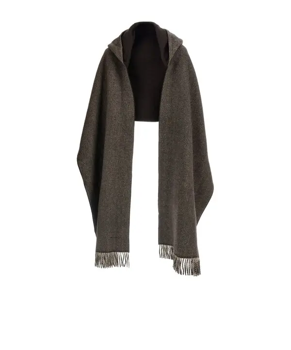 Brunello Cucinelli Reversible Hood Scarf - Brown