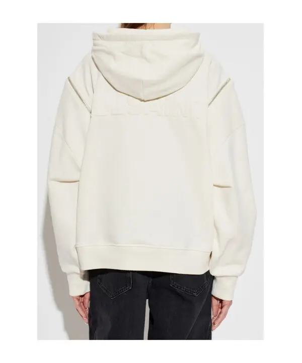ALLSAINTS Ciara Zip Detail Hoodie - Off White