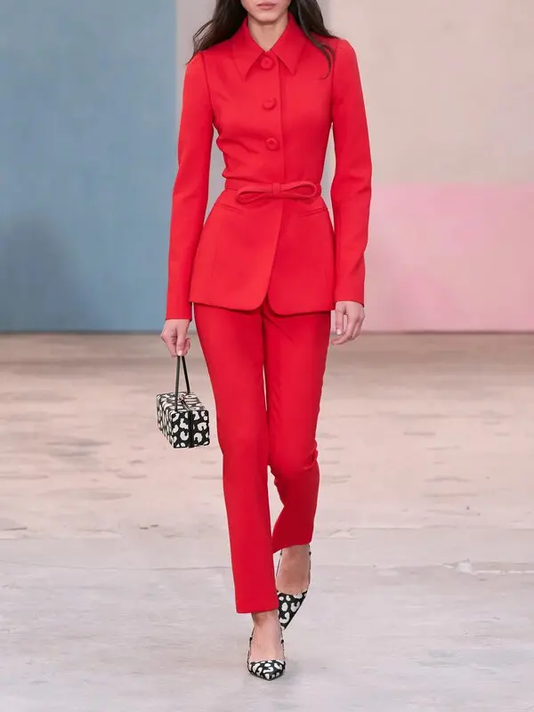 Carolina Herrera Ribbon-detailed Wool Belt