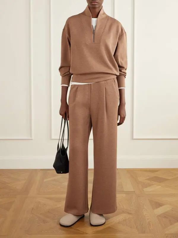 Varley The Extra Wide Leg Pleated Jersey Pants