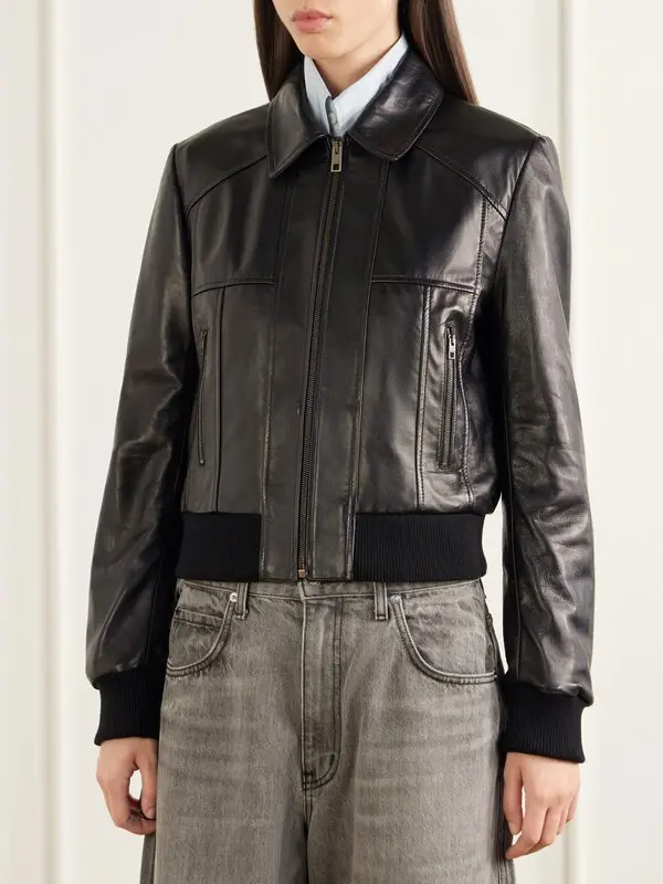 NILI LOTAN Sue Leather Jacket