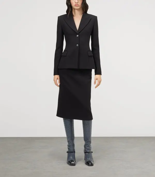 Alexander McQueen Crepe Single-breasted Jacket