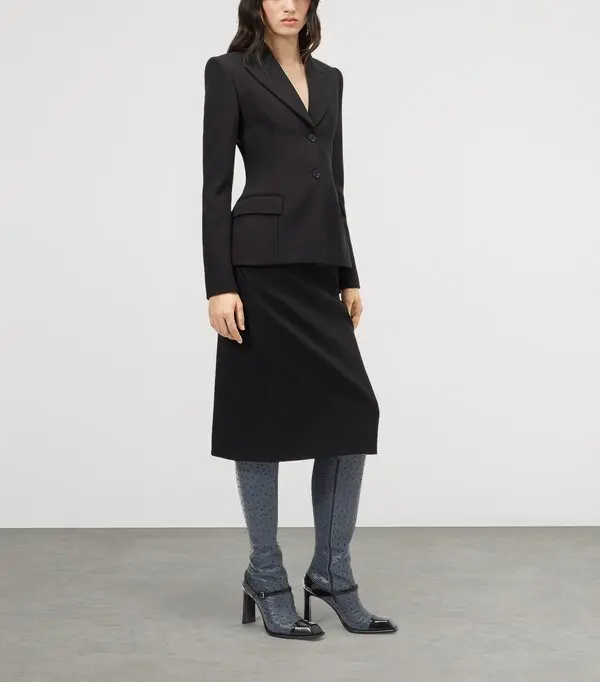 Alexander McQueen Crepe Single-breasted Jacket