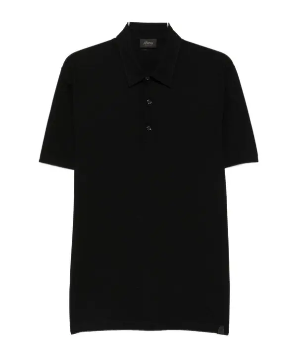 Brioni Button-front Polo Shirt - Black