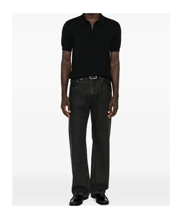 Brioni Wool Polo Shirt - Black