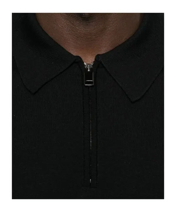 Brioni Wool Polo Shirt - Black