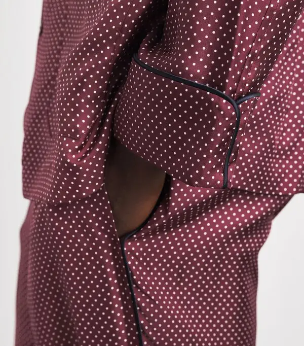 Olivia Von Halle Silk Polka Dot Laurent Pyjama Set