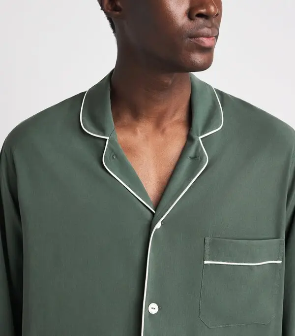 Olivia Von Halle Silk Twill Laurent Pyjama Set