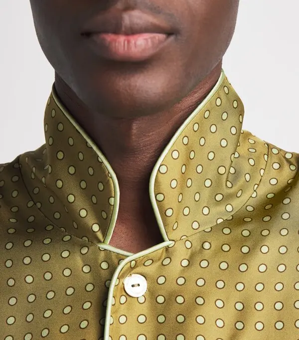 Olivia Von Halle Silk Twill Polka Dot Laurent Pyjama Set