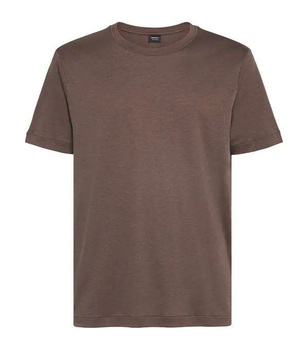 Zimmerli Sea Island Cotton Long-sleeve Pyjama T-shirt