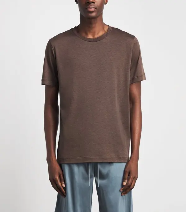 Zimmerli Sea Island Cotton Long-sleeve Pyjama T-shirt