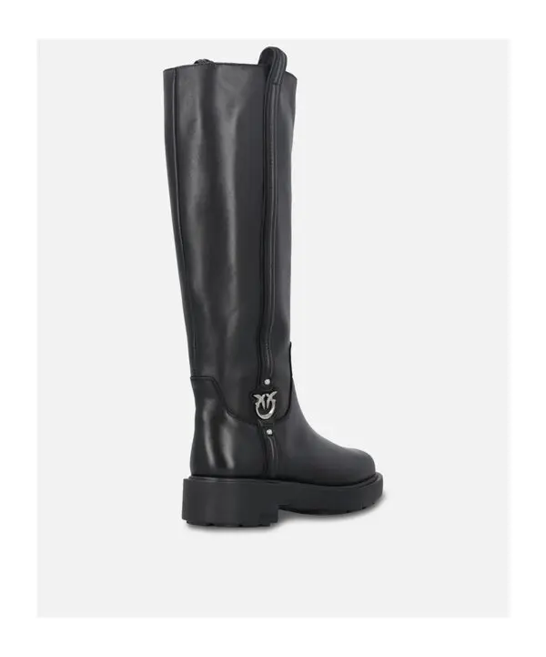 Pinko Logo Detailed High Boots