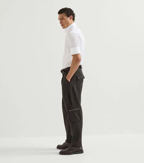 Brunello Cucinelli Virgin Wool Cargo Trousers