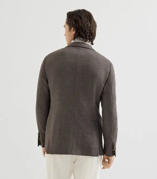 Brunello Cucinelli Virgin Wool Deconstructed Cavallo Blazer