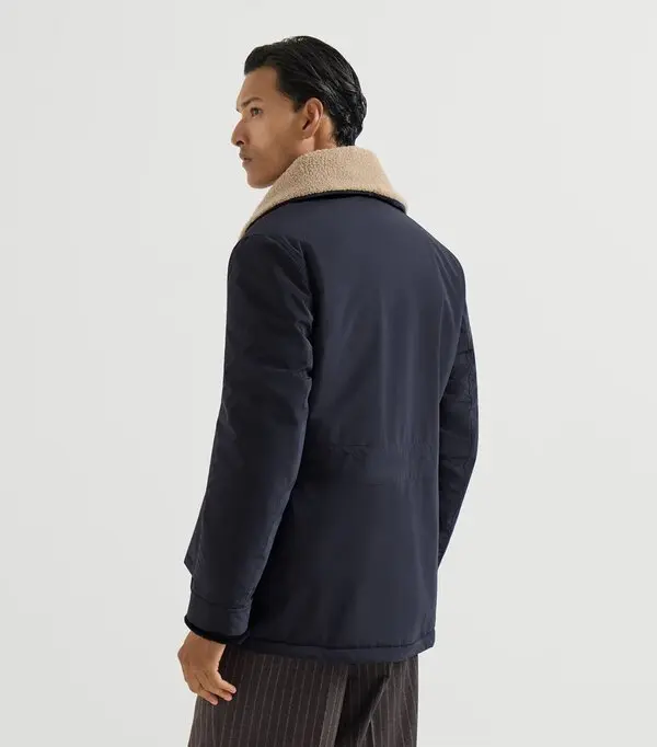 Brunello Cucinelli Shearling-trim Water-resistant Overcoat