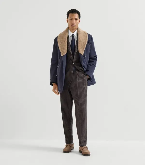 Brunello Cucinelli Shearling-trim Water-resistant Overcoat