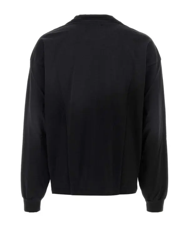 Amiri Logo-embroidered Long-sleeved Cotton T-shirt - Black