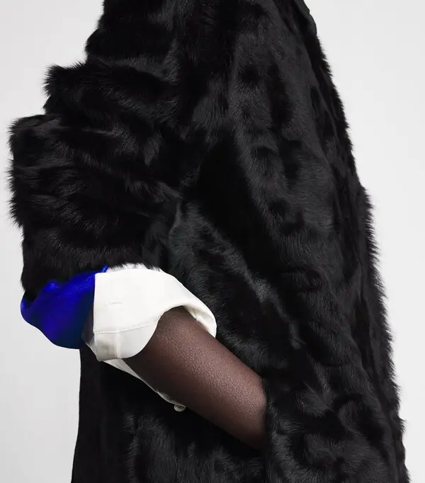 JIL SANDER Fur V-neck Coat