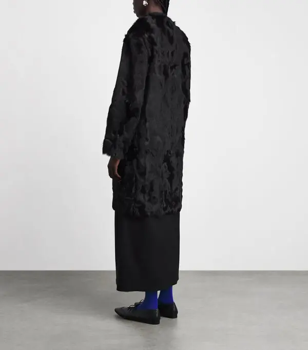 JIL SANDER Fur V-neck Coat