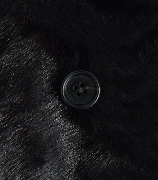 JIL SANDER Fur V-neck Coat