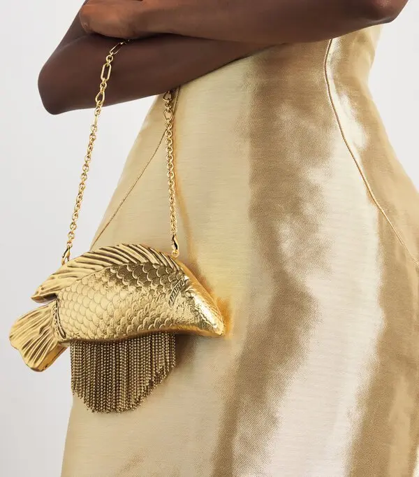 Cult Gaia Mini Brass Neemo Clutch Bag