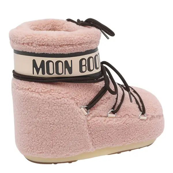 Moon Boot Faux Fur Logo Lace-up Boots