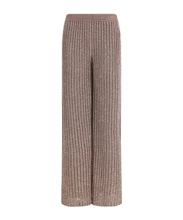 Missoni Ribbed Knitted Trousers - Brown