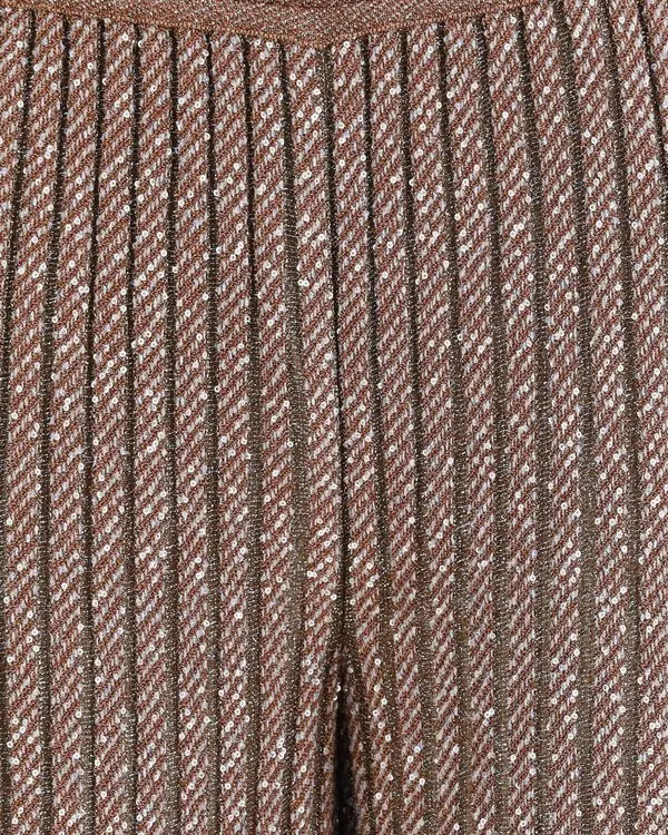 Missoni Ribbed Knitted Trousers - Brown