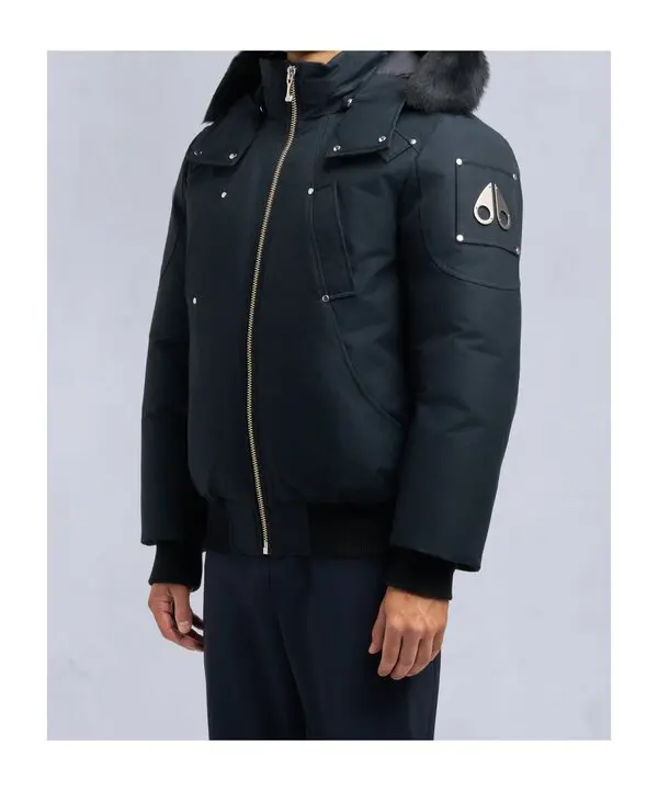 Moose Knuckles Zip-up Bomber Jacket - Black