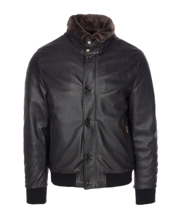 MOORER Cleros P1 Leather Jacket - Black