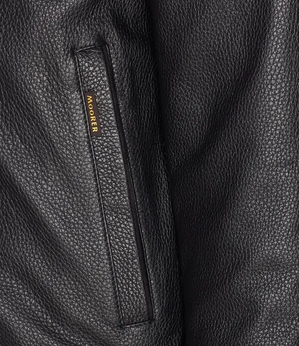 MOORER Cleros P1 Leather Jacket - Black