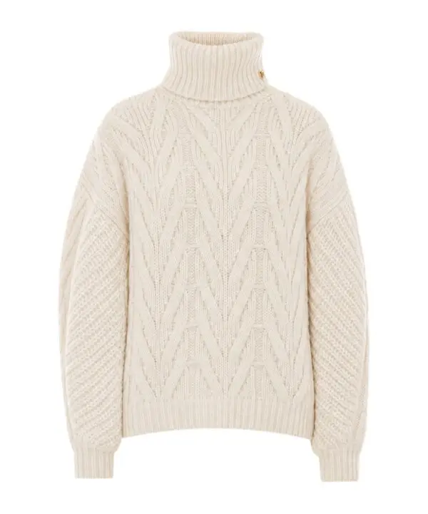 Elisabetta Franchi Cable-knit Turtleneck Sweater - No
