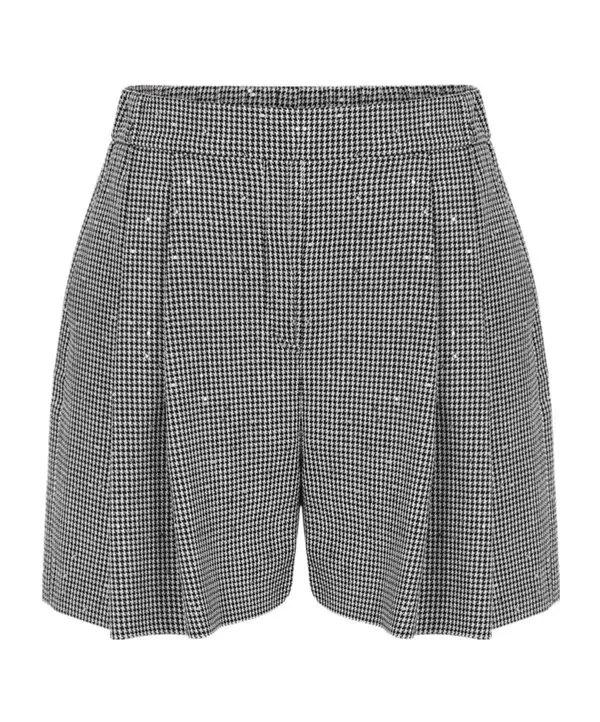 Fabiana Filippi Sequin Houndstooth Shorts - Grey