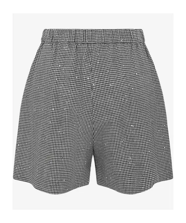 Fabiana Filippi Sequin Houndstooth Shorts - Grey