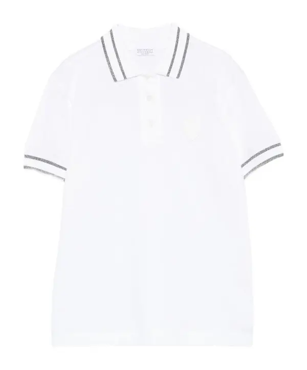 Brunello Cucinelli Striped-trim Polo Shirt