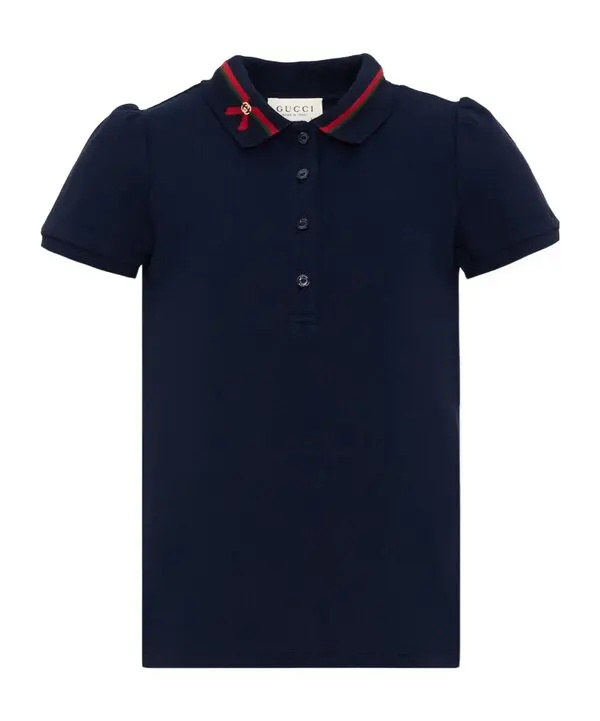 Gucci Web-stripe Interlocking G Polo Shirt