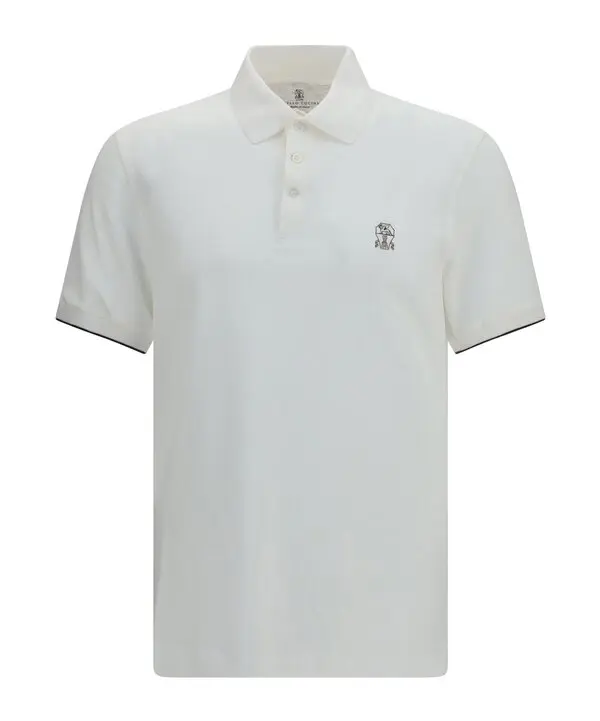 Brunello Cucinelli Logo-embroidered Polo Shirt