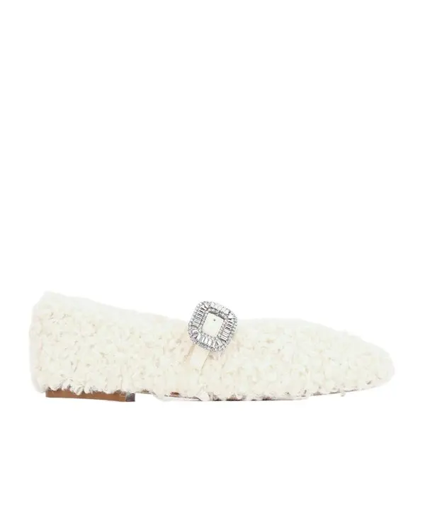 ROGER VIVIER Pilgrim Strass Mary Jane Flat Shoes