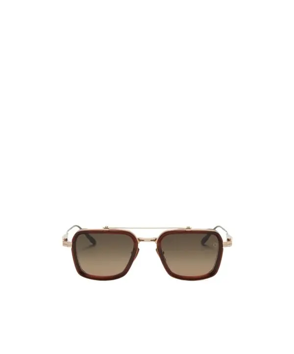 AKONI Geometric Sunglasses - Brown