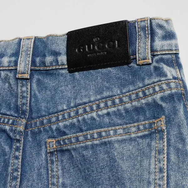 Gucci Acid-wash Logo-patch Jeans