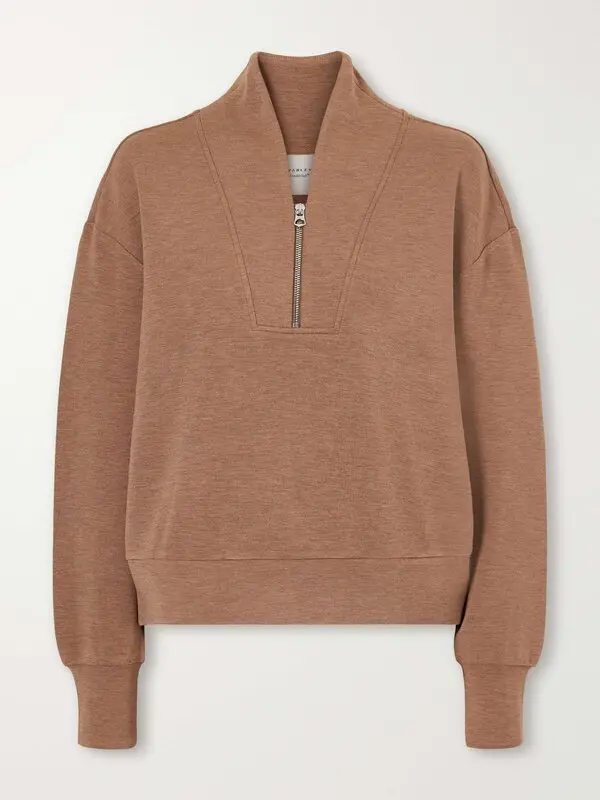 Varley Davidson Stretch-jersey Half-zip Sweatshirt