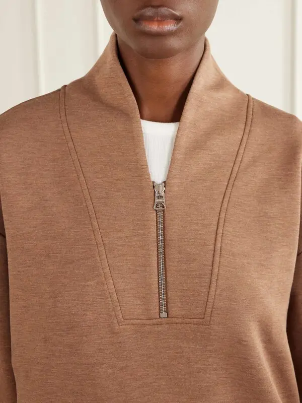 Varley Davidson Stretch-jersey Half-zip Sweatshirt