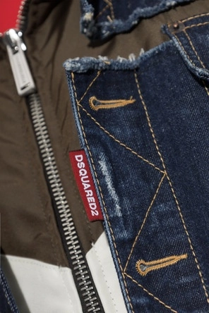 Dsquared2 Front Zip-up Denim Jacket - Navy Blue