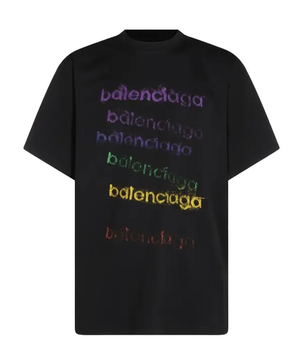 Balenciaga Logo Printed Crewneck T-shirt