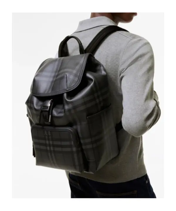 Burberry City Check Clip Backpack
