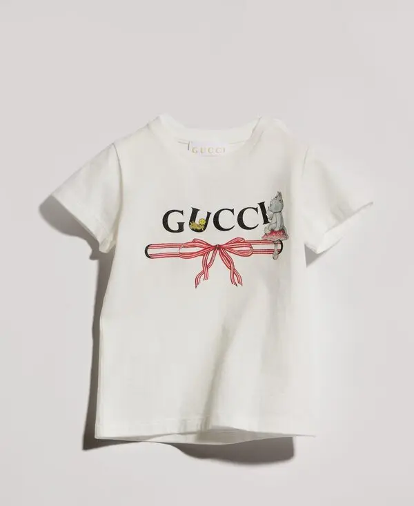 Gucci Baby Cotton T-shirt With Print