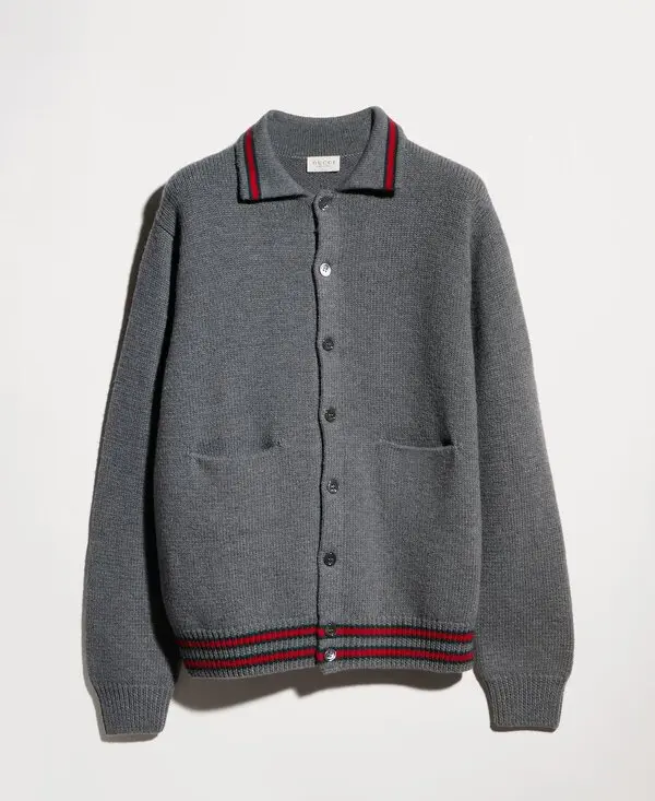 Gucci Polo-collar Cardigan - Dark Gray