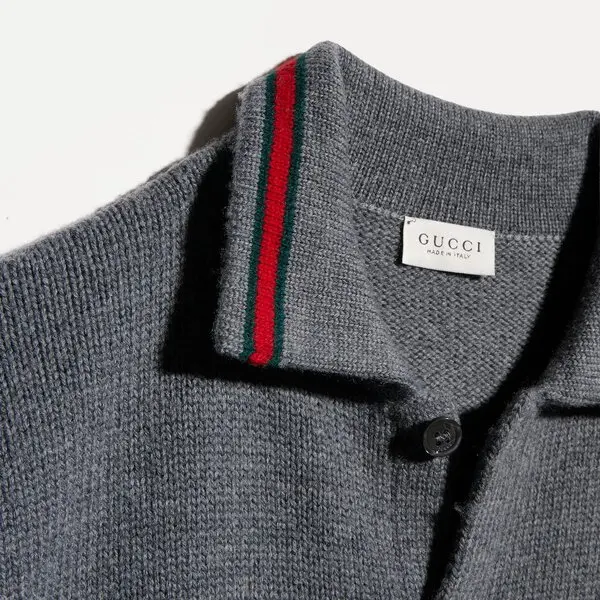Gucci Polo-collar Cardigan - Dark Gray