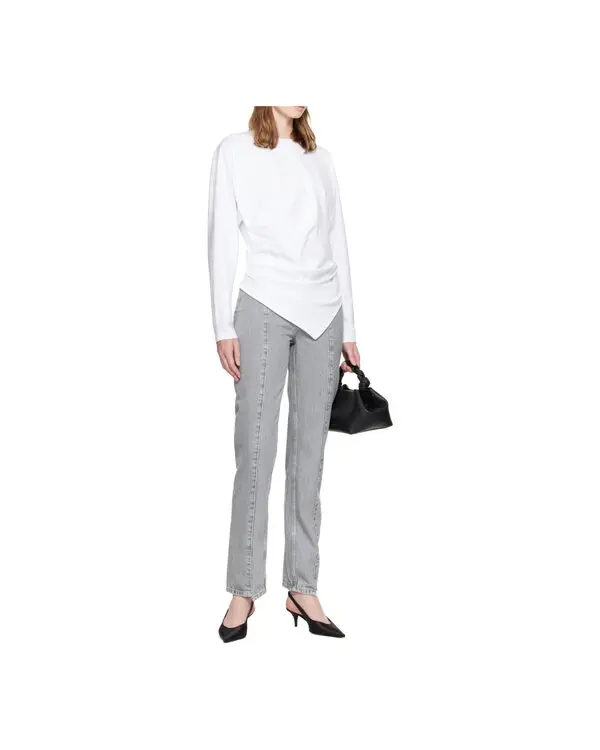 GANNI High-waist Cuffed Jeans